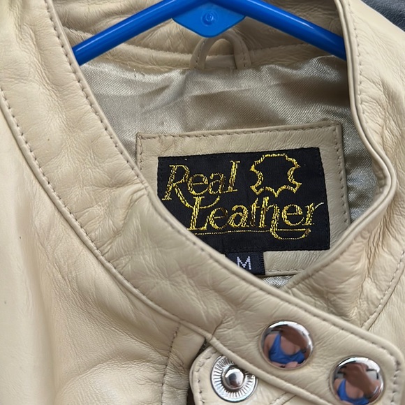 Real Leather | Jackets & Coats | Real Leather Brand Light Tan Leather ...